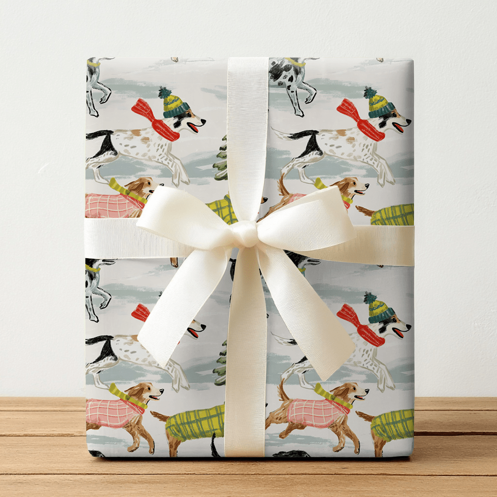 Holly Jolly Hounds - Wrapping Paper – Lemon Park